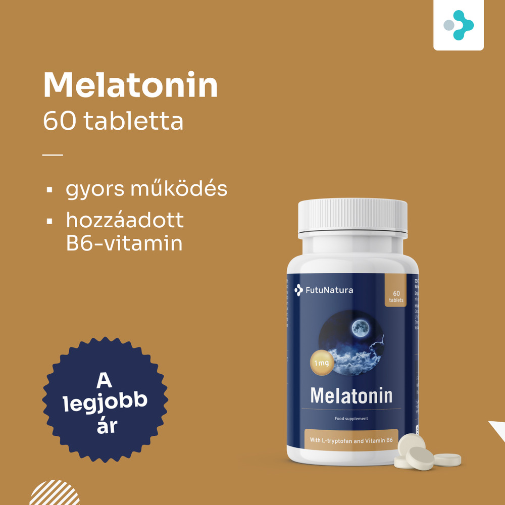 Melatonin - álmatlanság, 60 tabletta - FutuNatura.hu