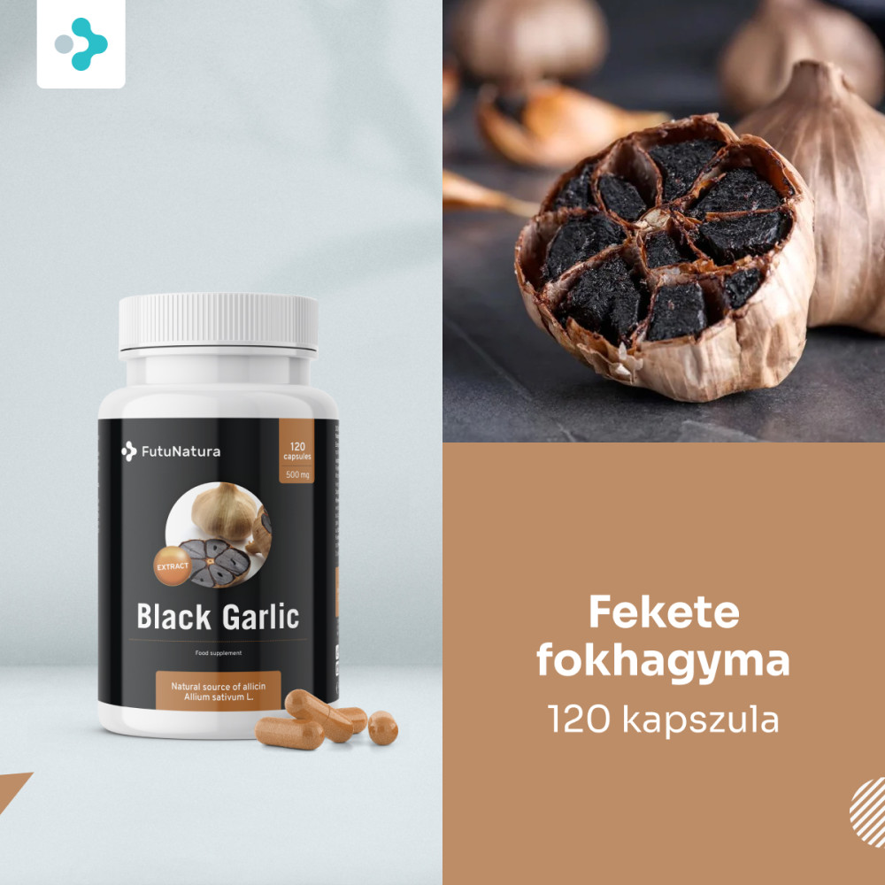 Fekete fokhagyma 500 mg, 120 kapszula - FutuNatura.hu