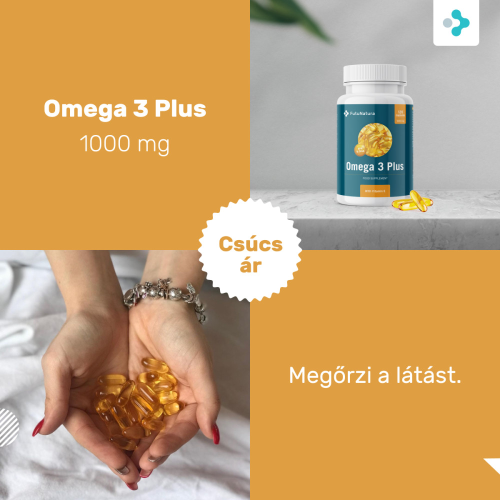 Omega 3 Plus 1000 mg - szív és erek, 120 lágy kapszula - FutuNatura.hu