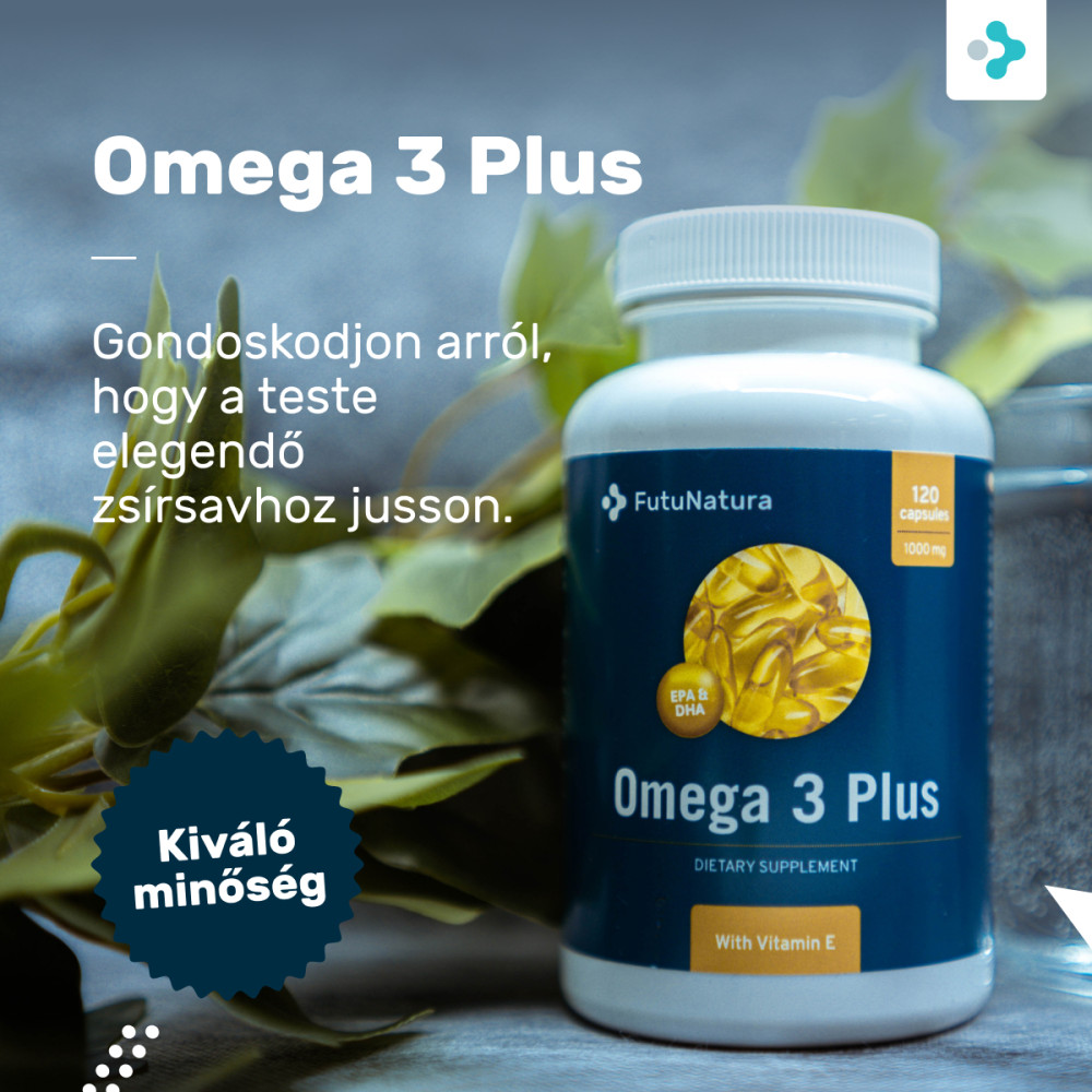 Omega 3 Plus 1000 mg - szív és erek, 120 lágy kapszula - FutuNatura.hu