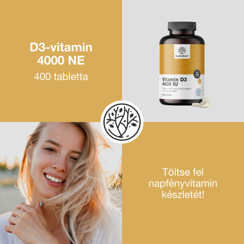 D3-vitamin 4000 NE, 400 tabletta - FutuNatura.hu