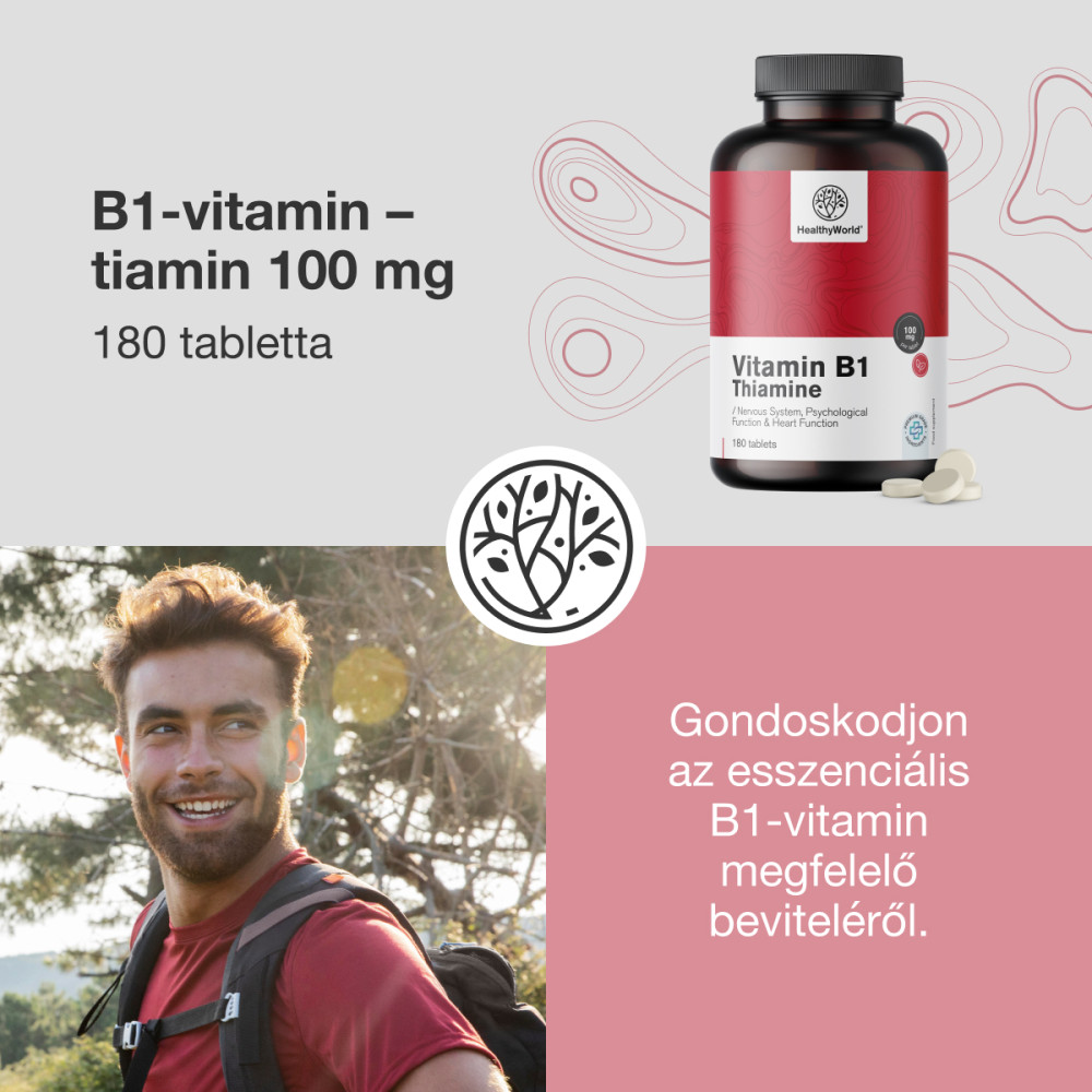 B1-vitamin – tiamin 100 mg, 180 tabletta - FutuNatura.hu