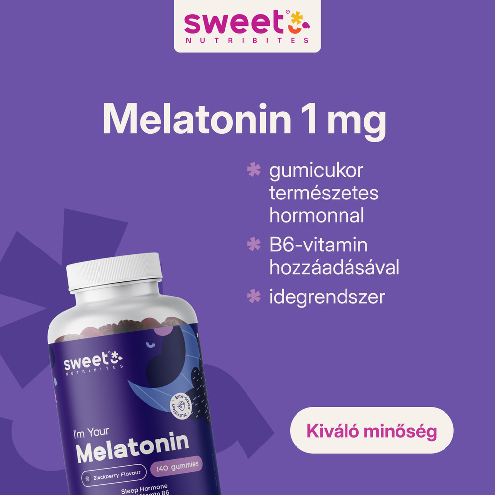 Melatonin 1 mg – gumicukor természetes hormonnal, 140 gumicukor ...